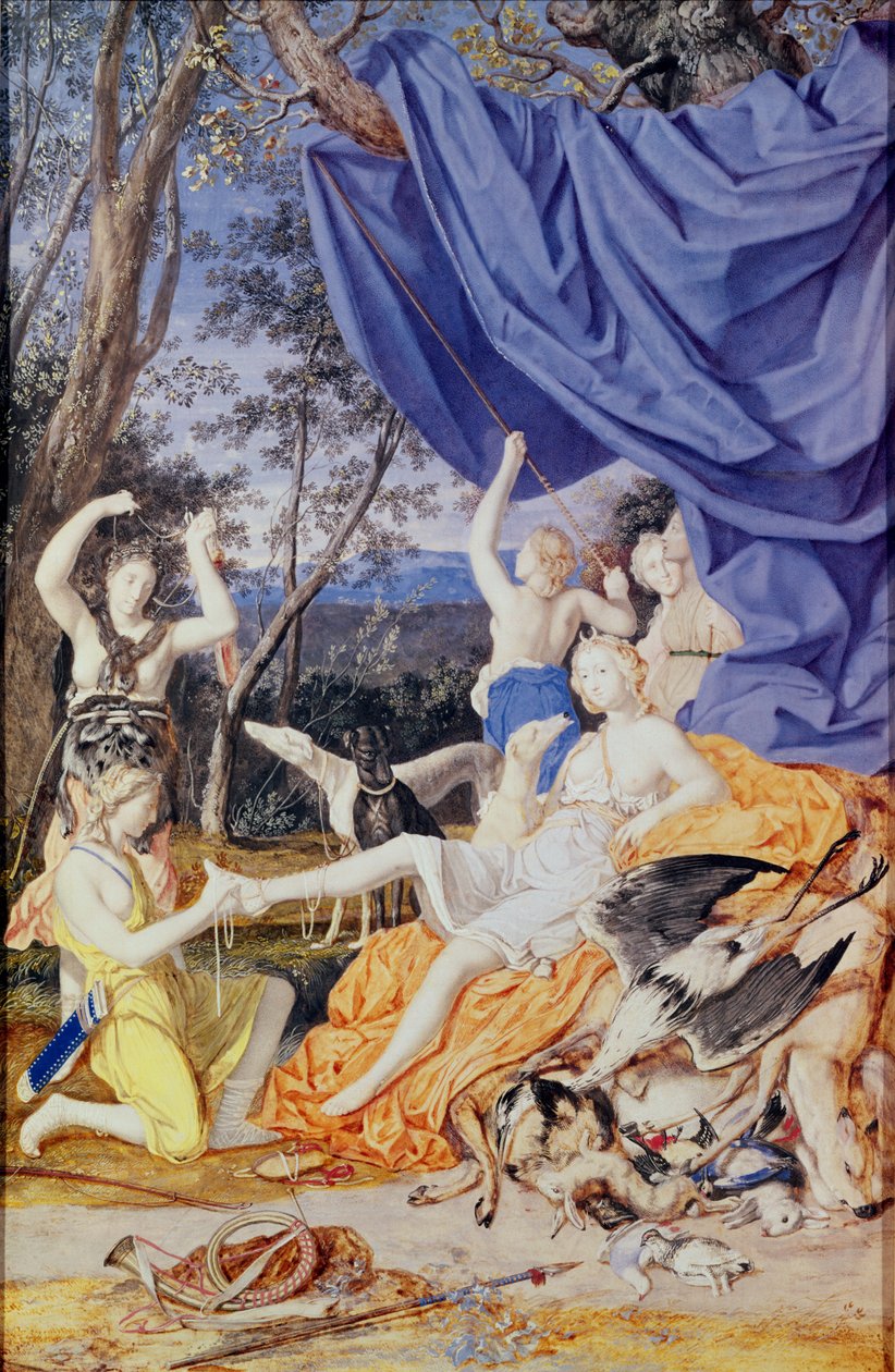 Francoise Louis de la Baume le Blanc (1644-1710) Mademoiselle de la Valliere, as Diana